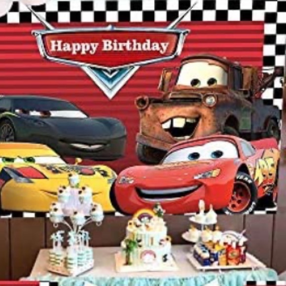 Party Supplies | Racing Story Route 66 Car Photography Backdrop Red ...